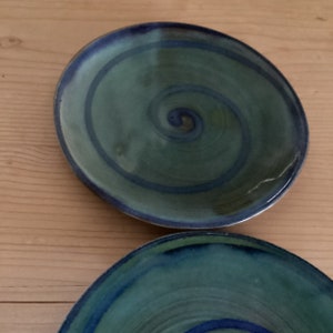 Vintage Whimsical EARTHWORKS BARBADOS Ceramic Swirls Blue Green ...