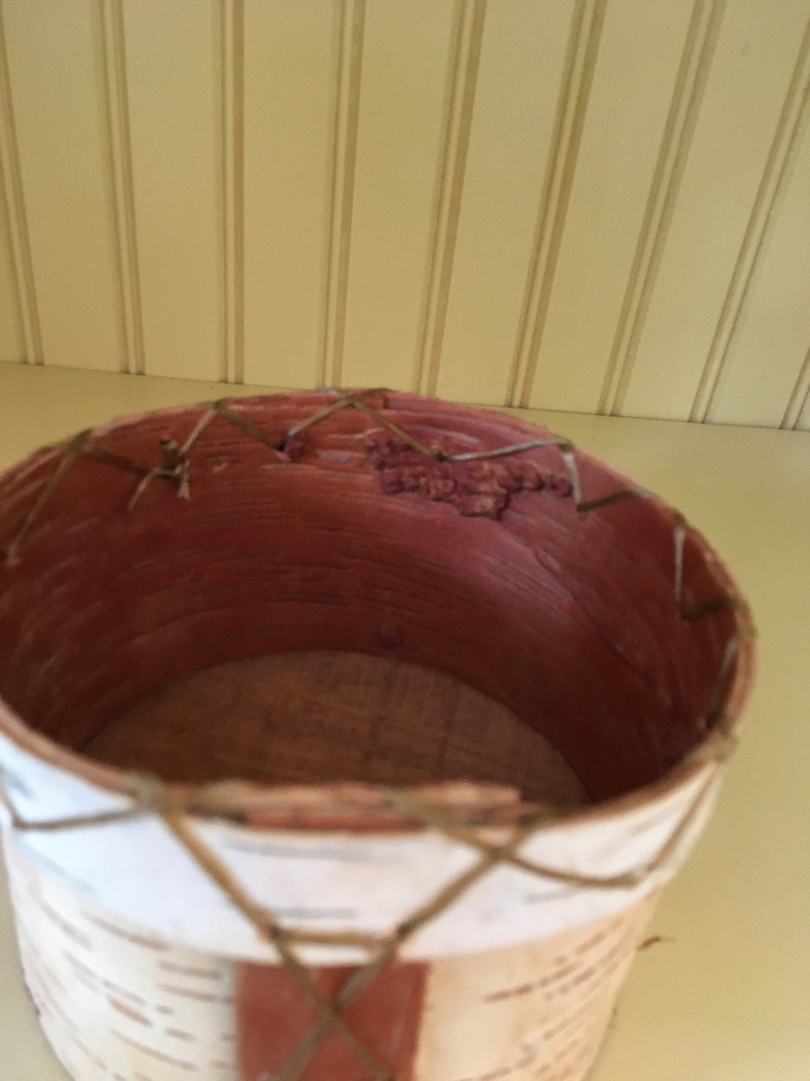 VINTAGE Birch Bark Basket Hand Made MN Native American | Etsy