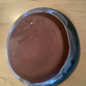 Vintage Whimsical EARTHWORKS BARBADOS Ceramic Swirls Blue Green ...