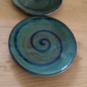 Vintage Whimsical EARTHWORKS BARBADOS Ceramic Swirls Blue Green ...