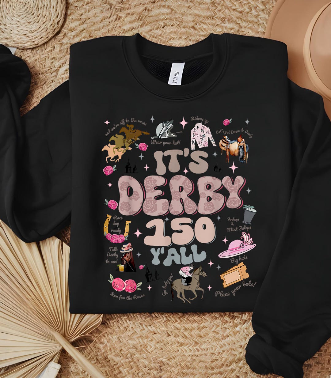 Vintage Its Derby 150 Yall 150th Horse Racing KY Derby Day Png, Horse ...