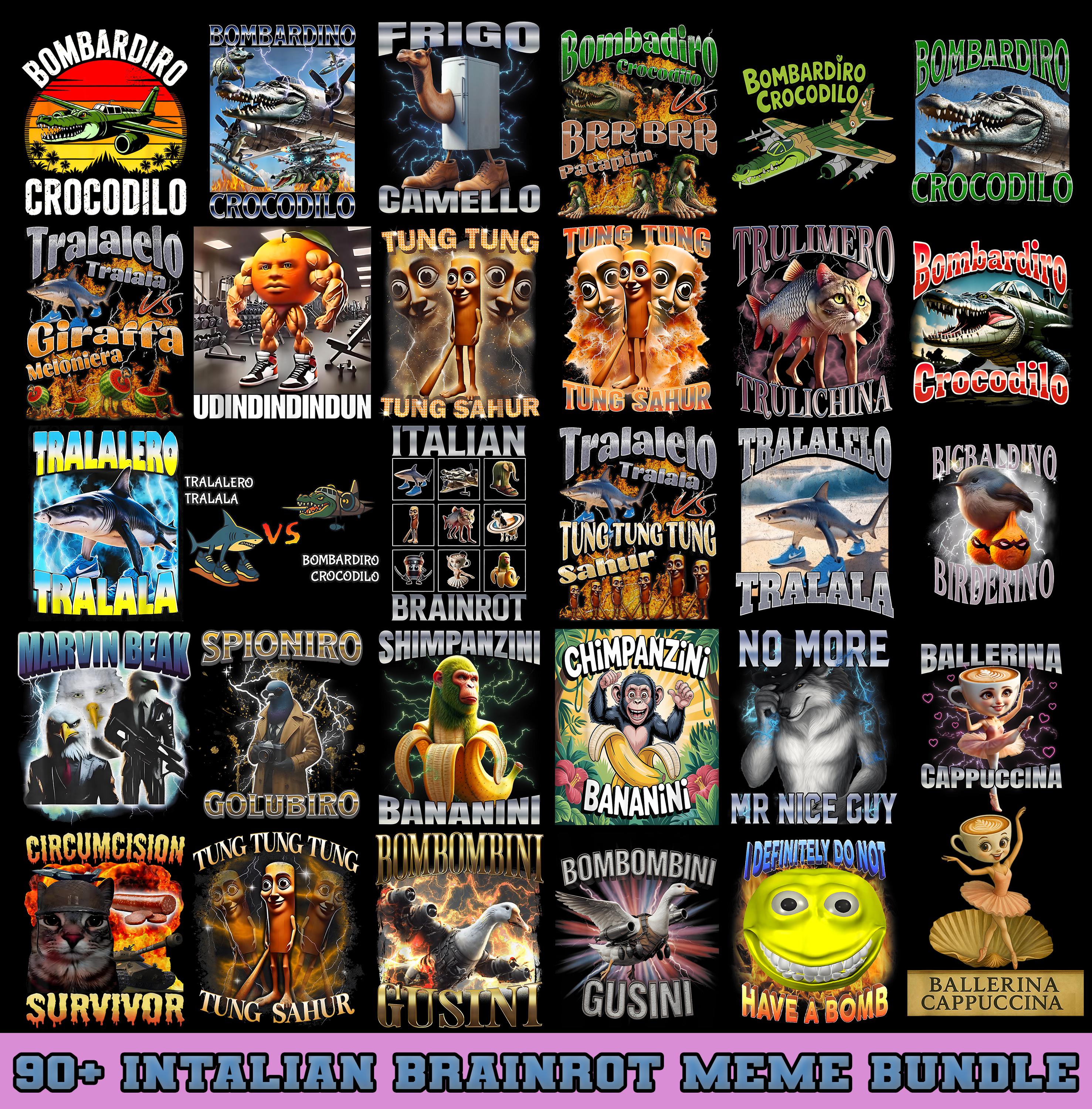 Italian Brainrot Homage Png Bundle, Italian Brainrot Shirt Png ...