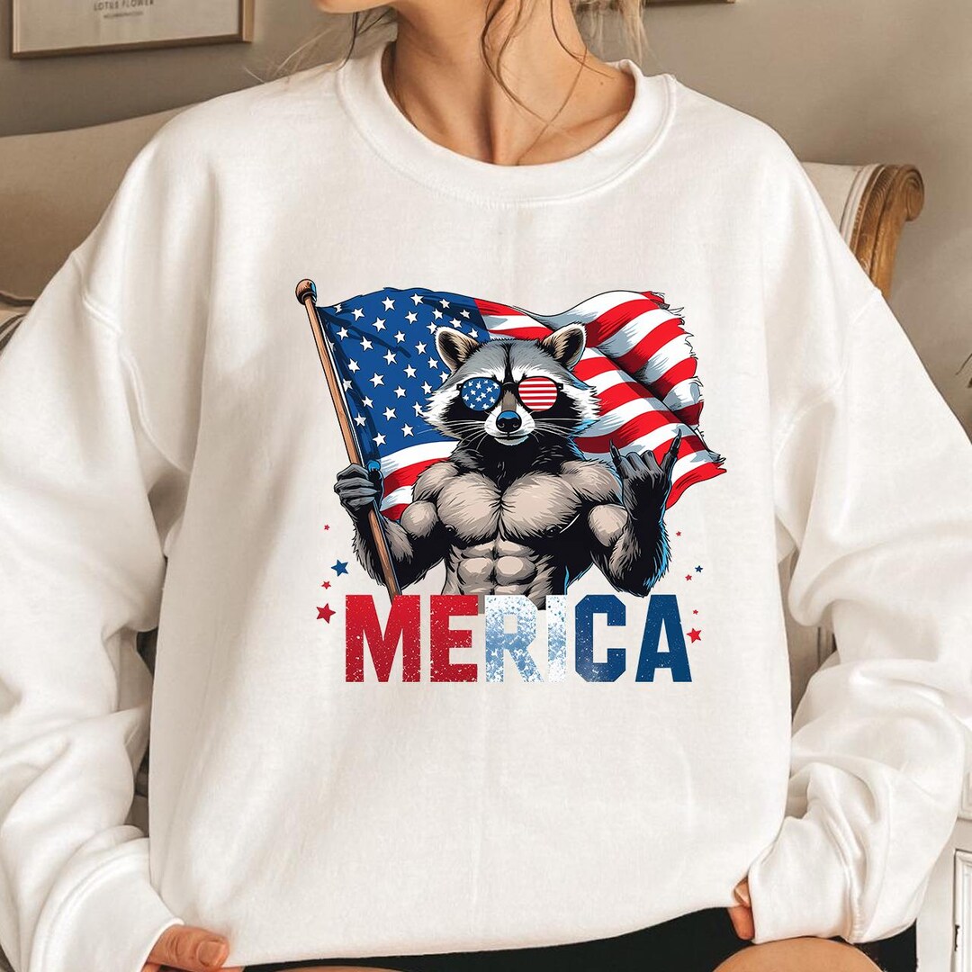 Merica Raccoon PNG Patriotic Sublimation USA Flag Sunglasses 4th July ...