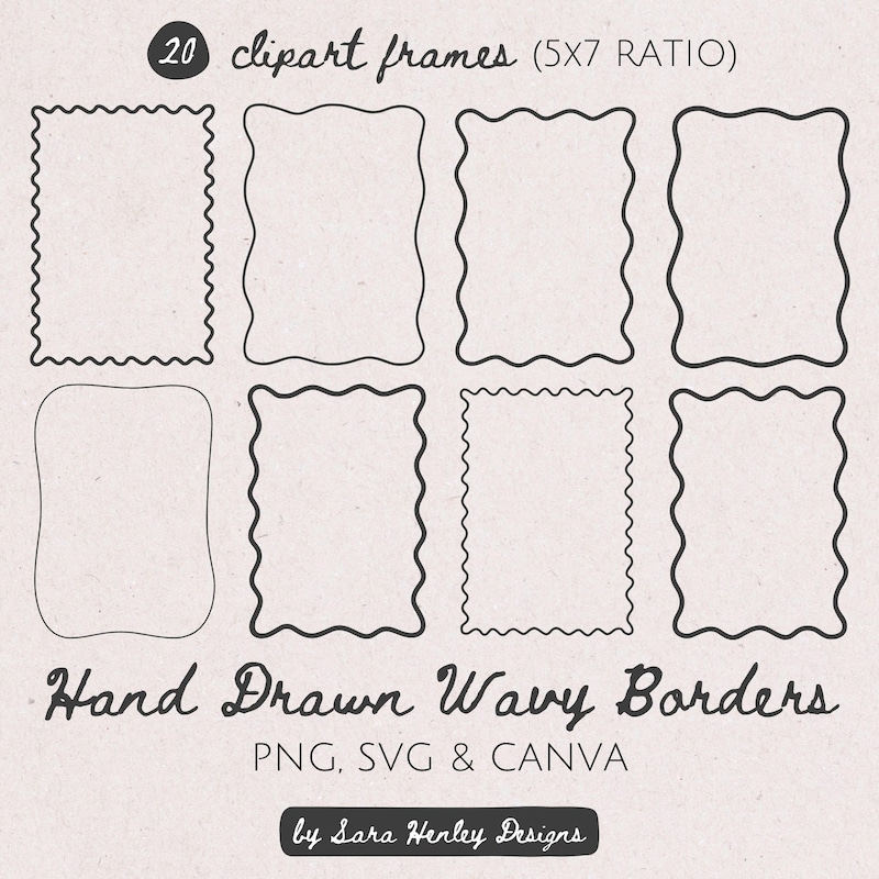 Scallop Border Illustration - Etsy UK