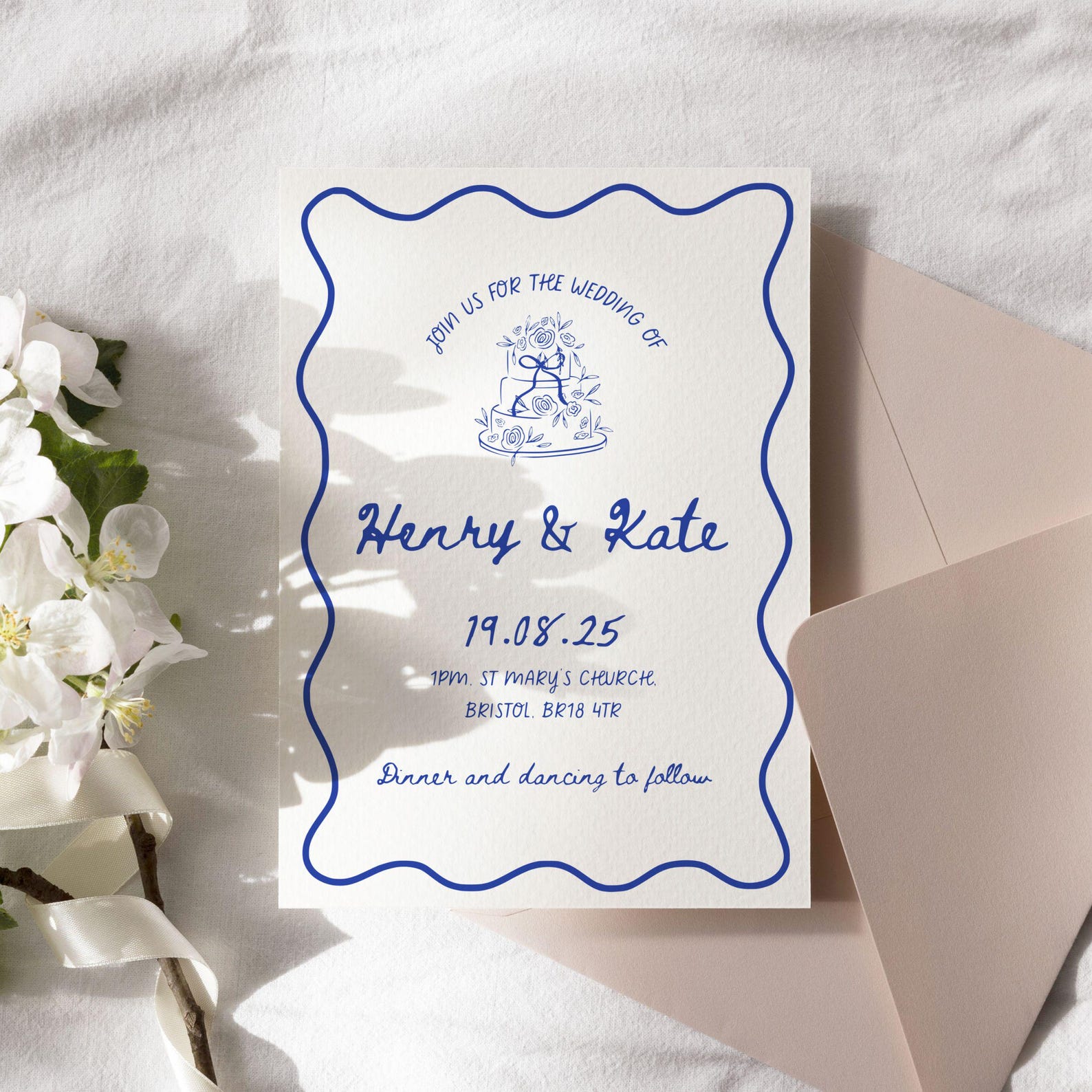 Handdrawn Wavy Frame SVG Bundle, Handdrawn Wedding Wavy Border ...