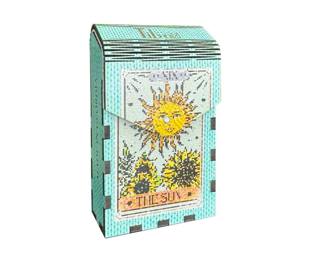 Sun & Moon Tarot Themed Wooden Cigarette Case – Handmade Cigarrette ...