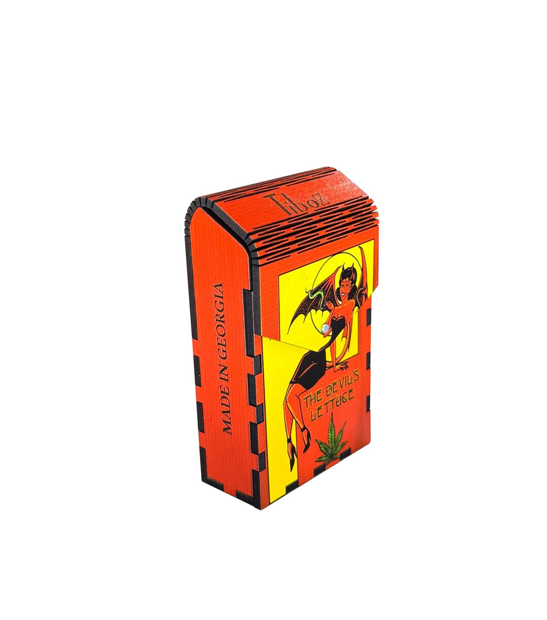 Demon Lilith Cigarette Case – Red Vintage Stash Box, Joint Holder, Sexy ...