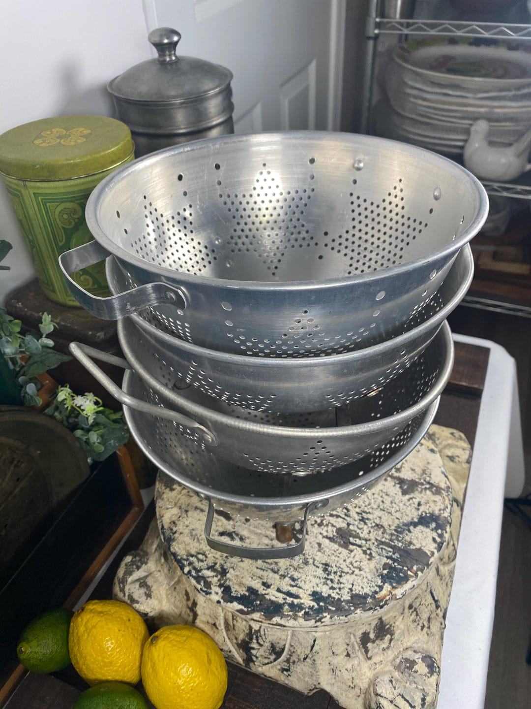 Vintage Aluminum Colander/strainer 9in Star Design - Etsy