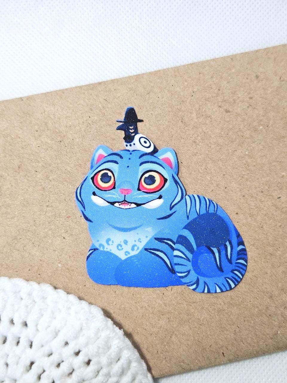 KDH Glitter Sticker Derpy Tiger - Etsy
