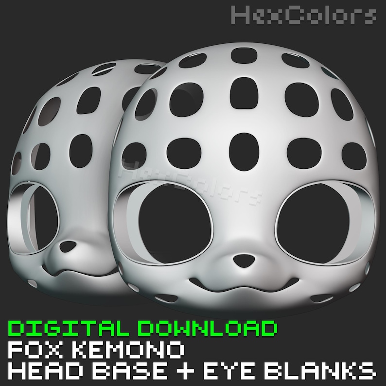 Japanese Fox Kemono Kigurumi Fursuit Head Base Model DIY + Eye Blanks ...