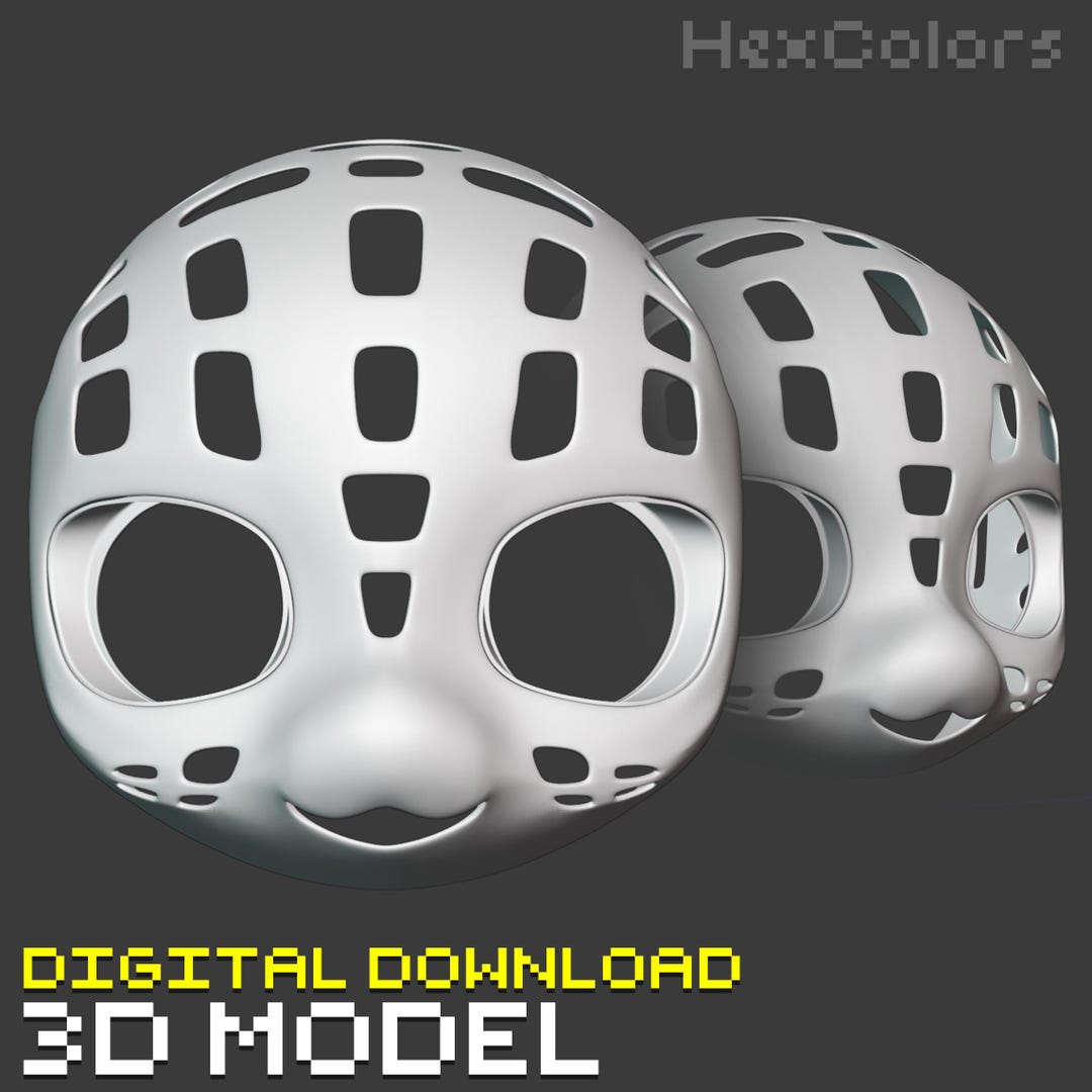 Cat/feline Kemono Kigurumi Fursuit Head Base Model DIY (STL Files) - Etsy