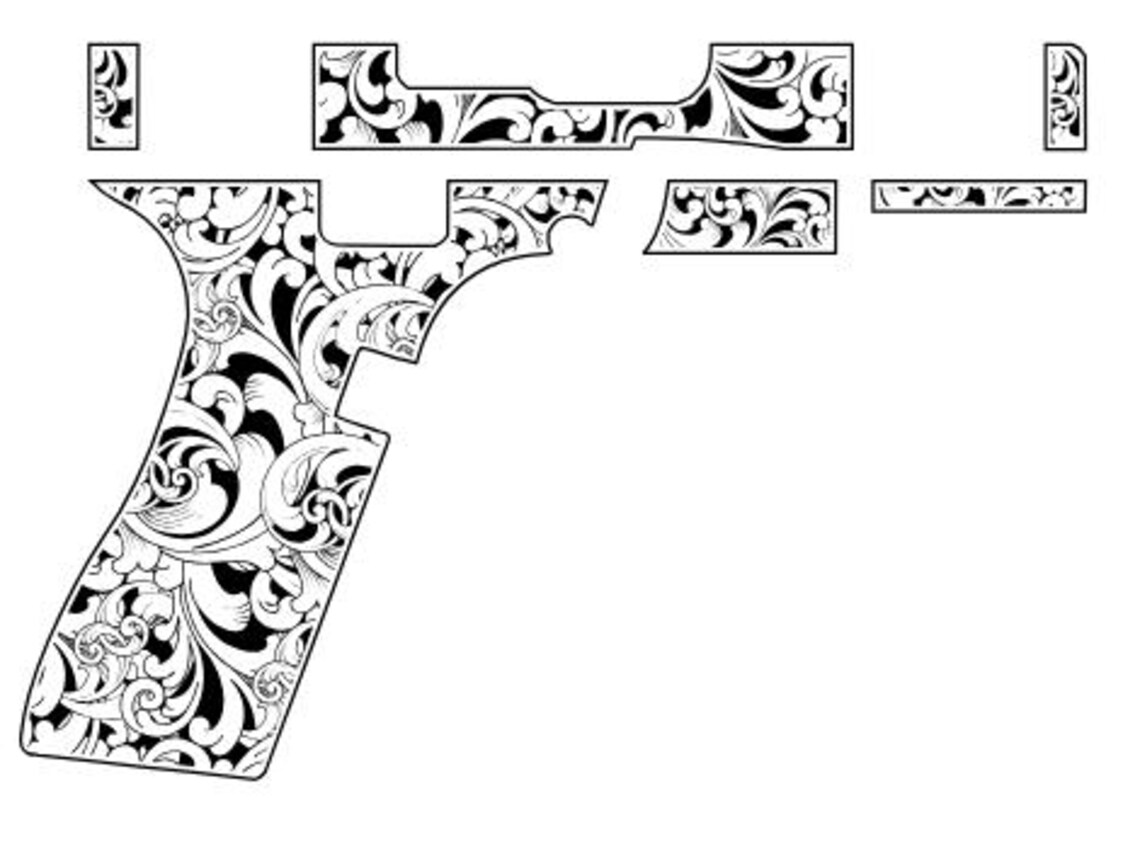 Glock SVG, Glock Scroll, Glock 19 Gen 5 Svg, Glock Vector File, Glock ...