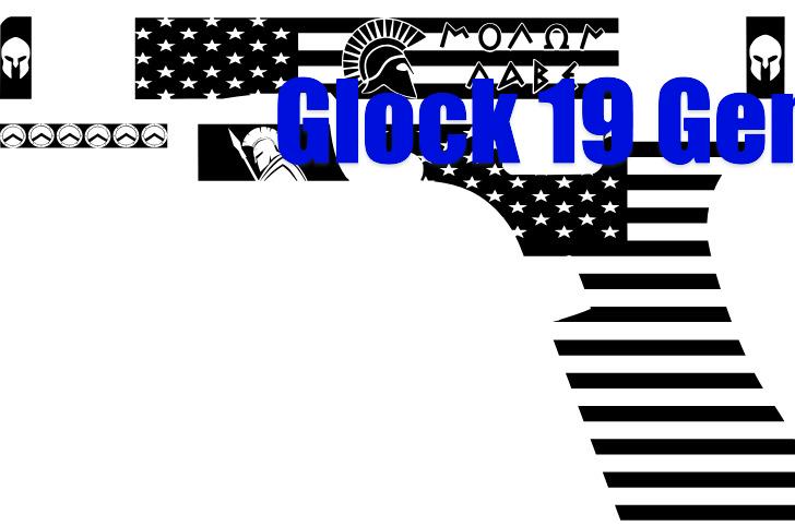 Glock SVG, Glock 19 Gen 5 Spartan, Glock Vector, Glock American Flag - Etsy