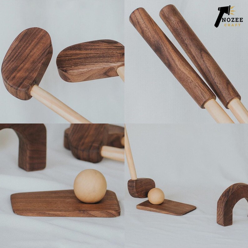 Modern Wooden Mini Golf Set | Indoor Fun for Kids & Families | Nozee ...