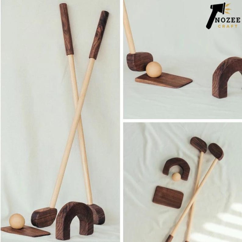 Modern Wooden Mini Golf Set | Indoor Fun for Kids & Families | Nozee ...