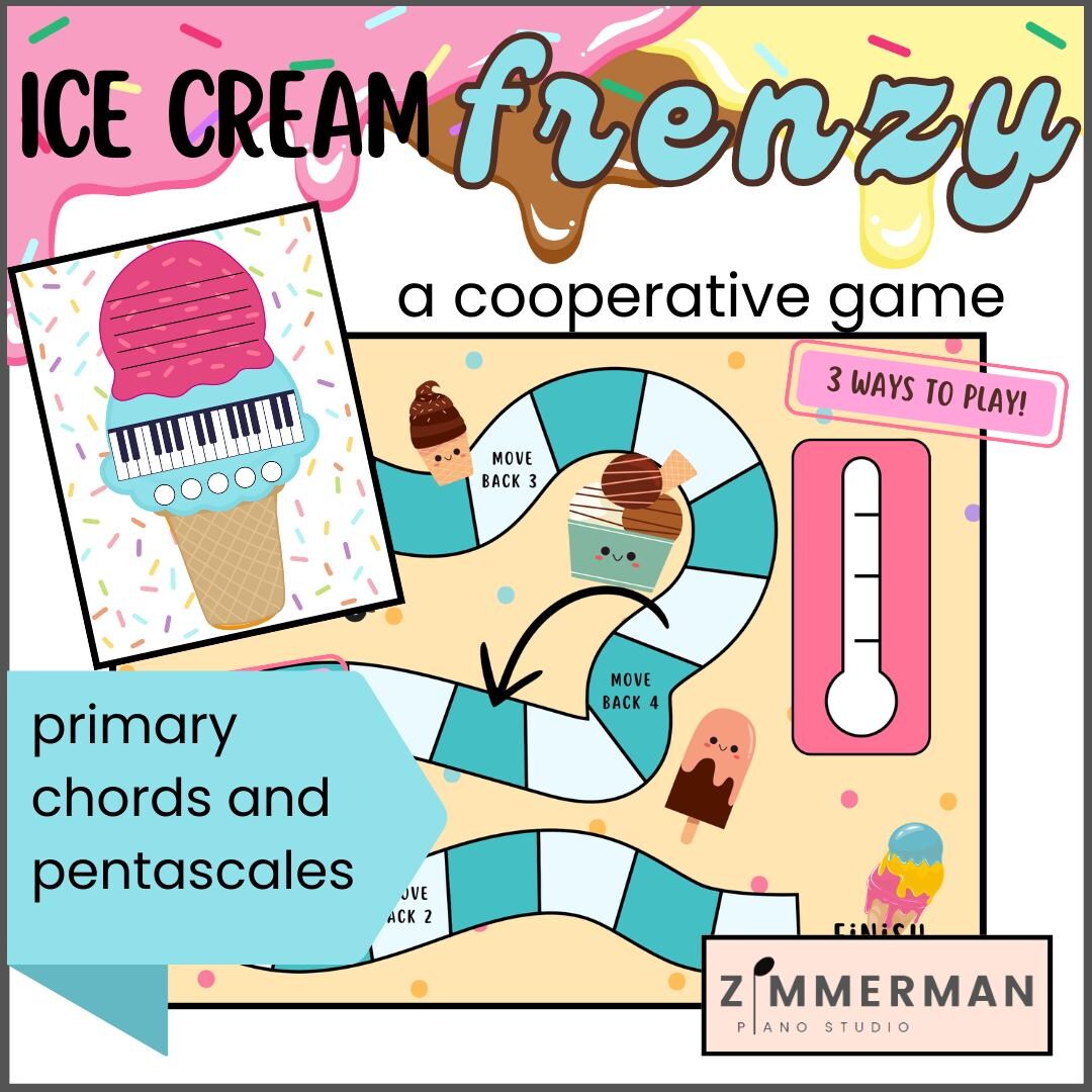 Ice Cream Frenzy - a Music Theory Game | Primary Chords | Printable ...
