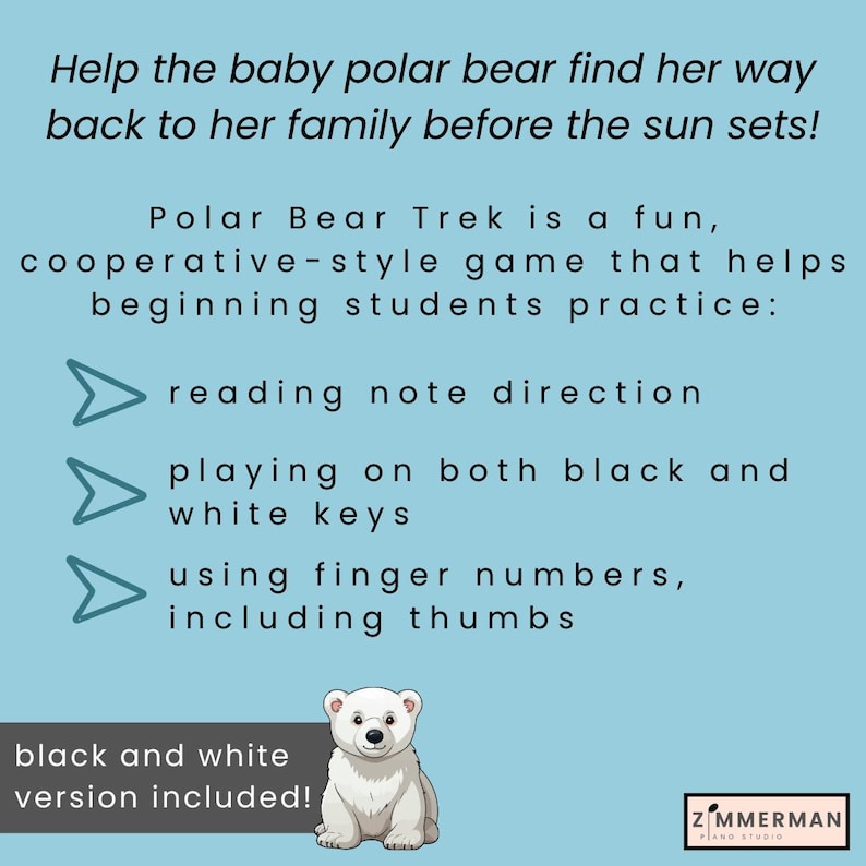 Polar Bear Trek - a Music Cooperative Game | Printable | PDF Digital ...