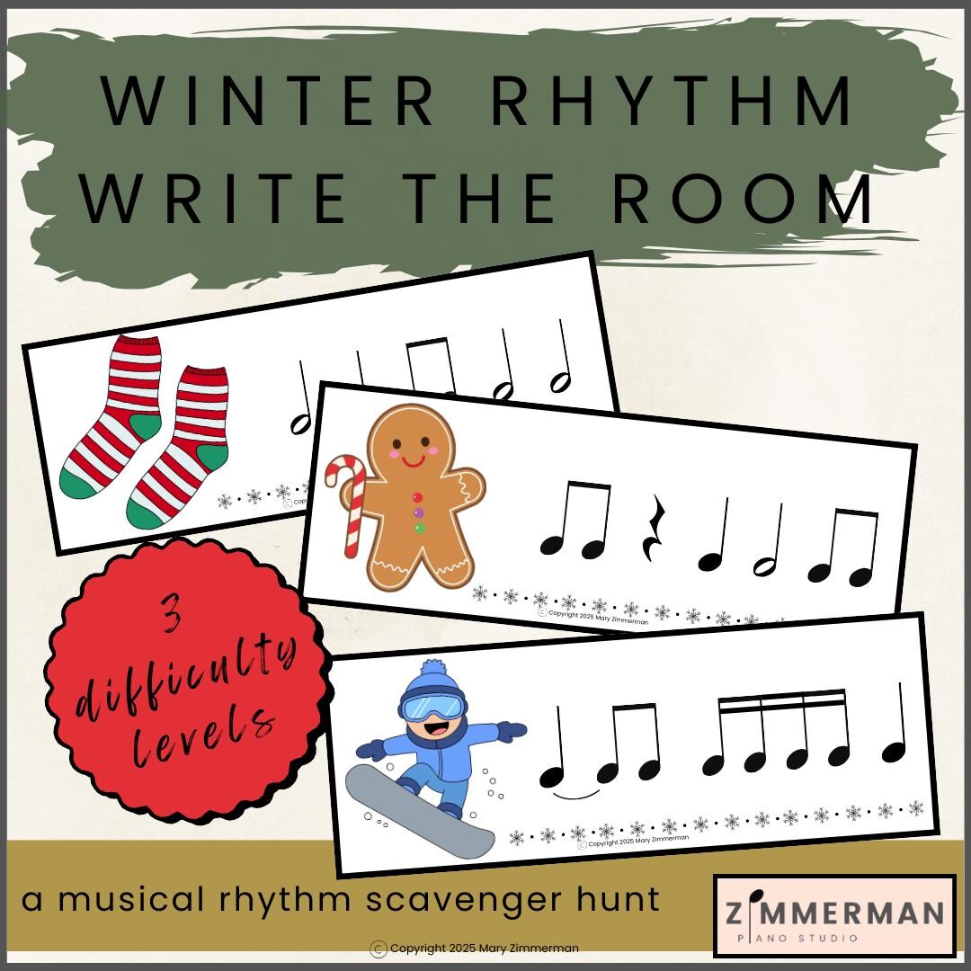 Christmas Winter Music Rhythm Scavenger Hunt Write the Room - Etsy