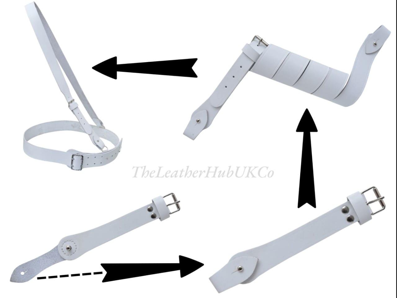 Handmade White Leather Sam Browne Belt Set: Military Parade Gear - Etsy