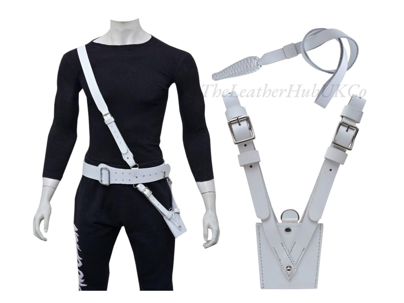 Handmade White Leather Sam Browne Belt Set: Military Parade Gear - Etsy