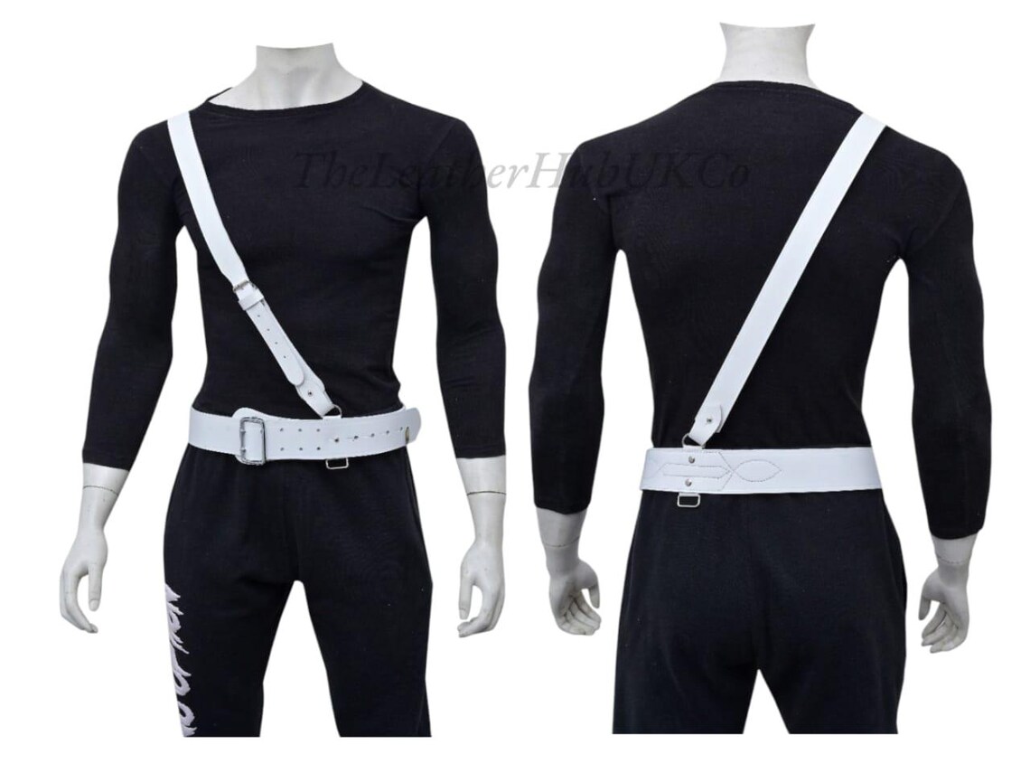 Handmade White Leather Sam Browne Belt Set: Military Parade Gear - Etsy