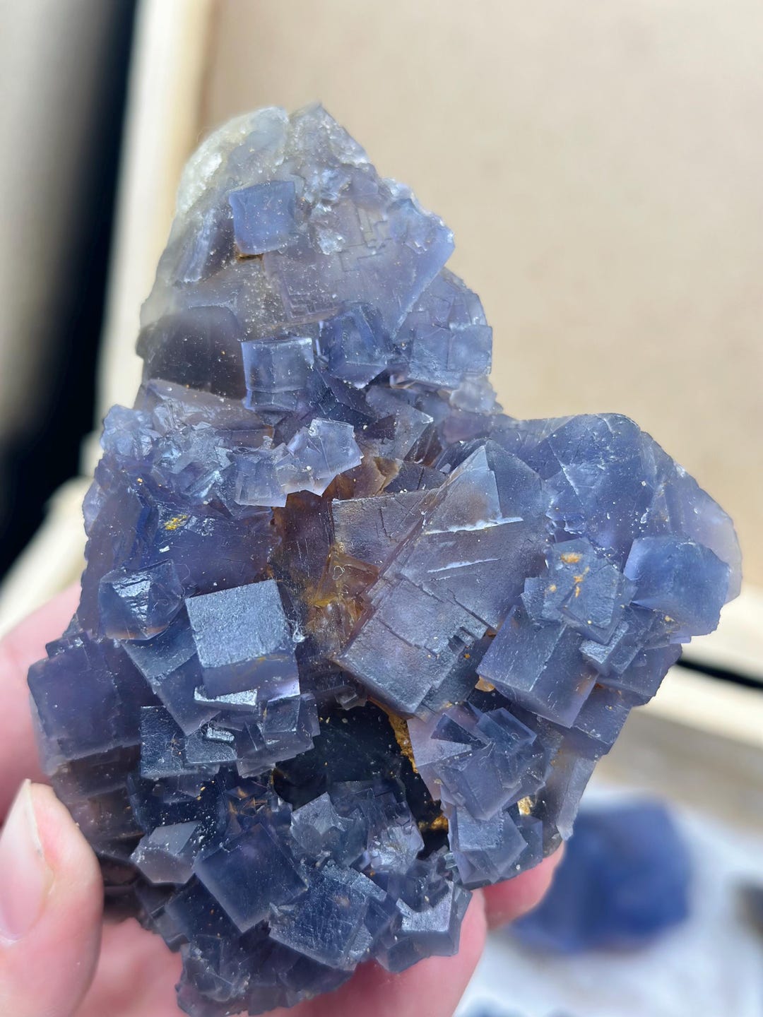 Astonishing and Cubic Blue Fluorite Crystals Specimen. Cubic Fluorite ...