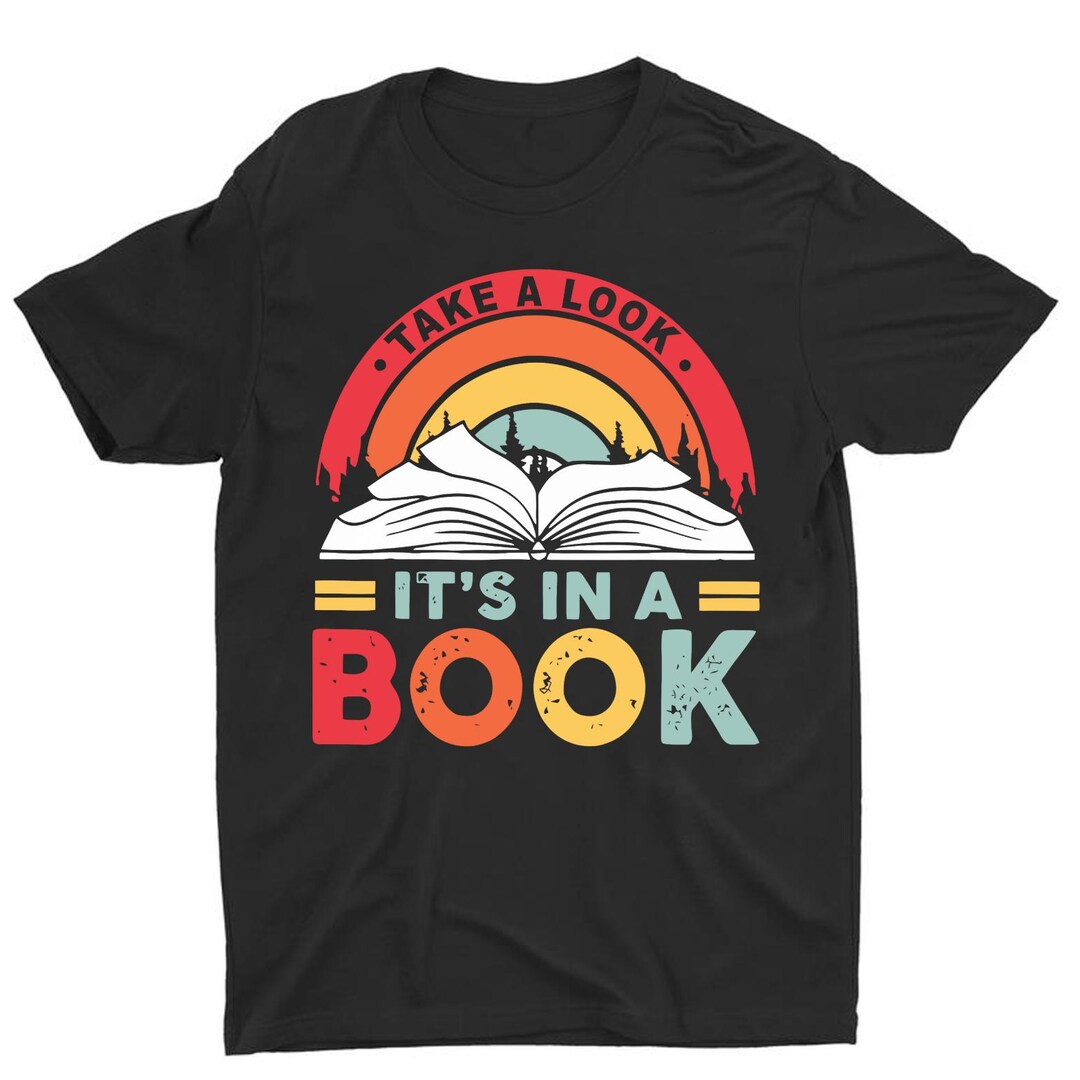 Take a Look It’s in a Book Png, Reading Rainbow Png, Retro Librarian ...