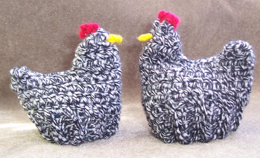 2 Black and White Marbled Chickens Egg Covers -- 3623 - Etsy