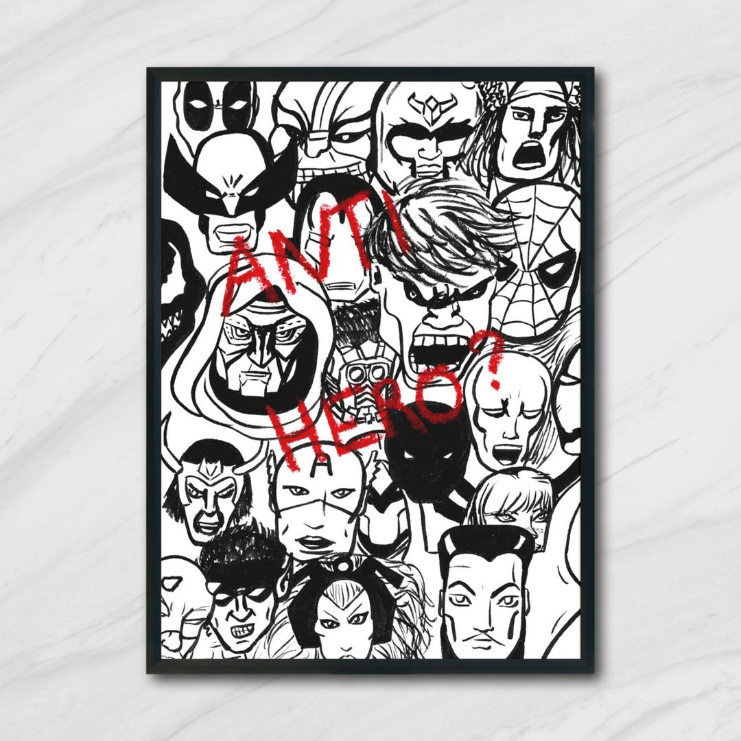 Heroes Print | Comics Poster | Design Poster | Wall Decoration for ...
