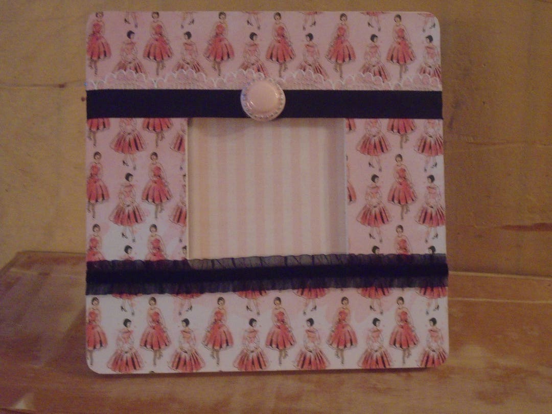 French Girls in Dresses Decoupaged Picture Frame - Etsy