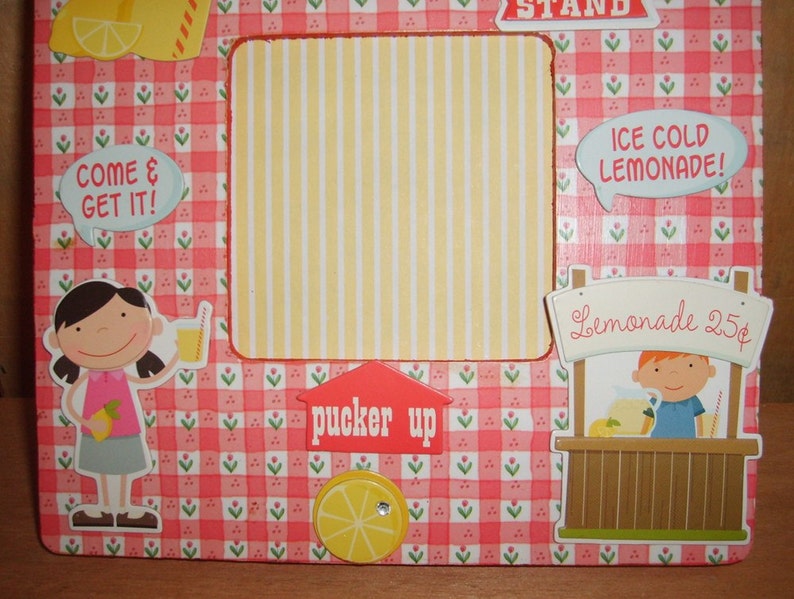 Lemonade Stand Decoupaged Picture Frame - Etsy