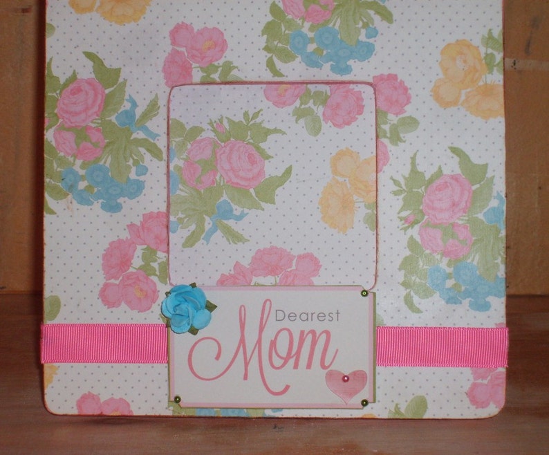 Dearest Mom Floral Decoupaged Picture Frame - Etsy
