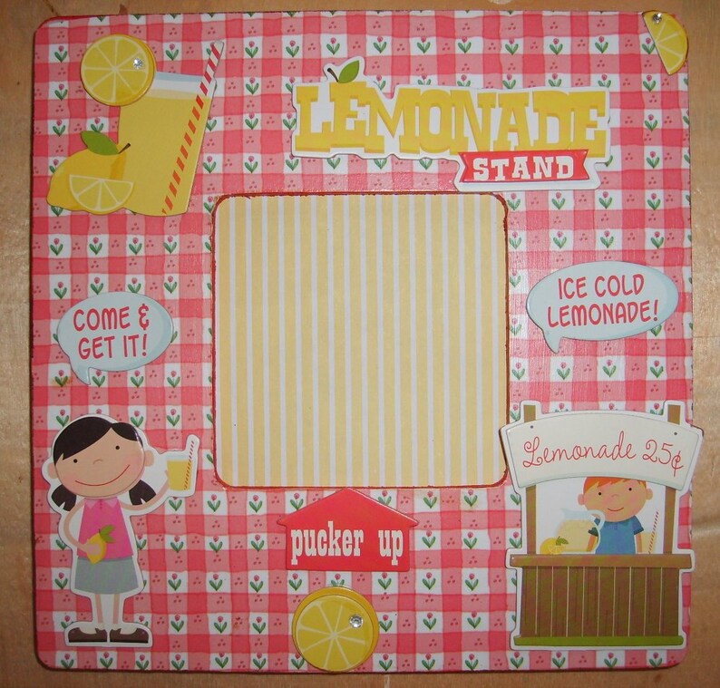 Lemonade Stand Decoupaged Picture Frame - Etsy