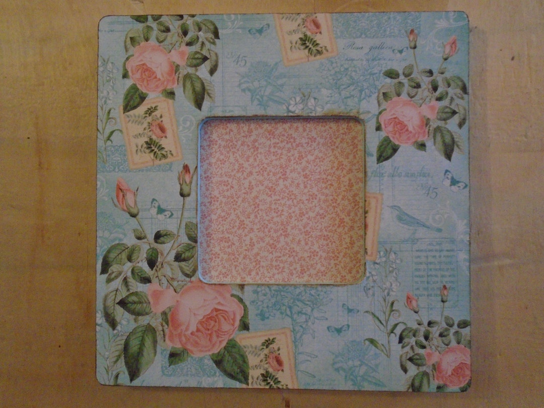 Floral Graphic 45 Decoupaged Picture Frame - Etsy
