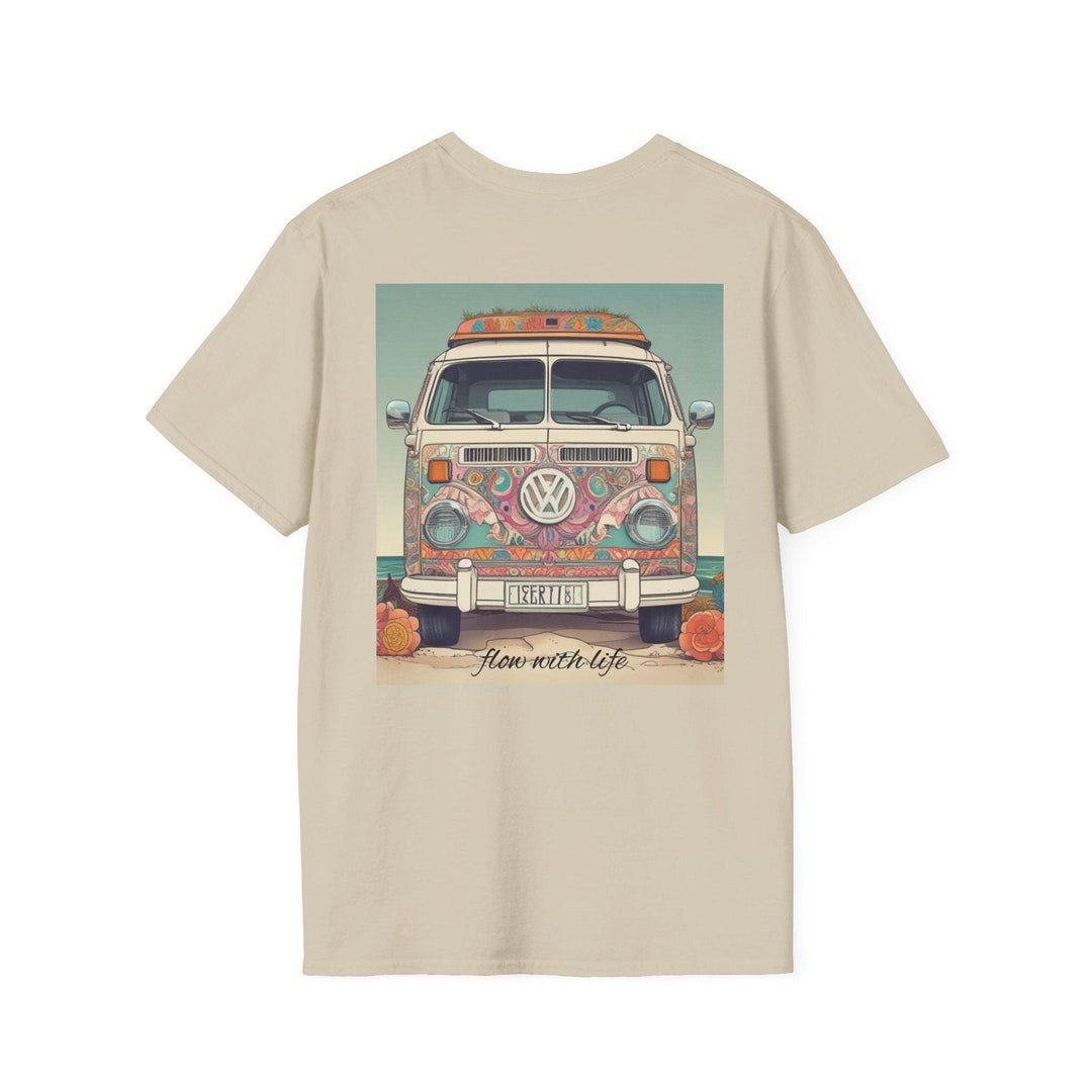 Bohemian VW Bus T-shirt, Vintage Style Tee, Summer Vibes, Travel Lover ...