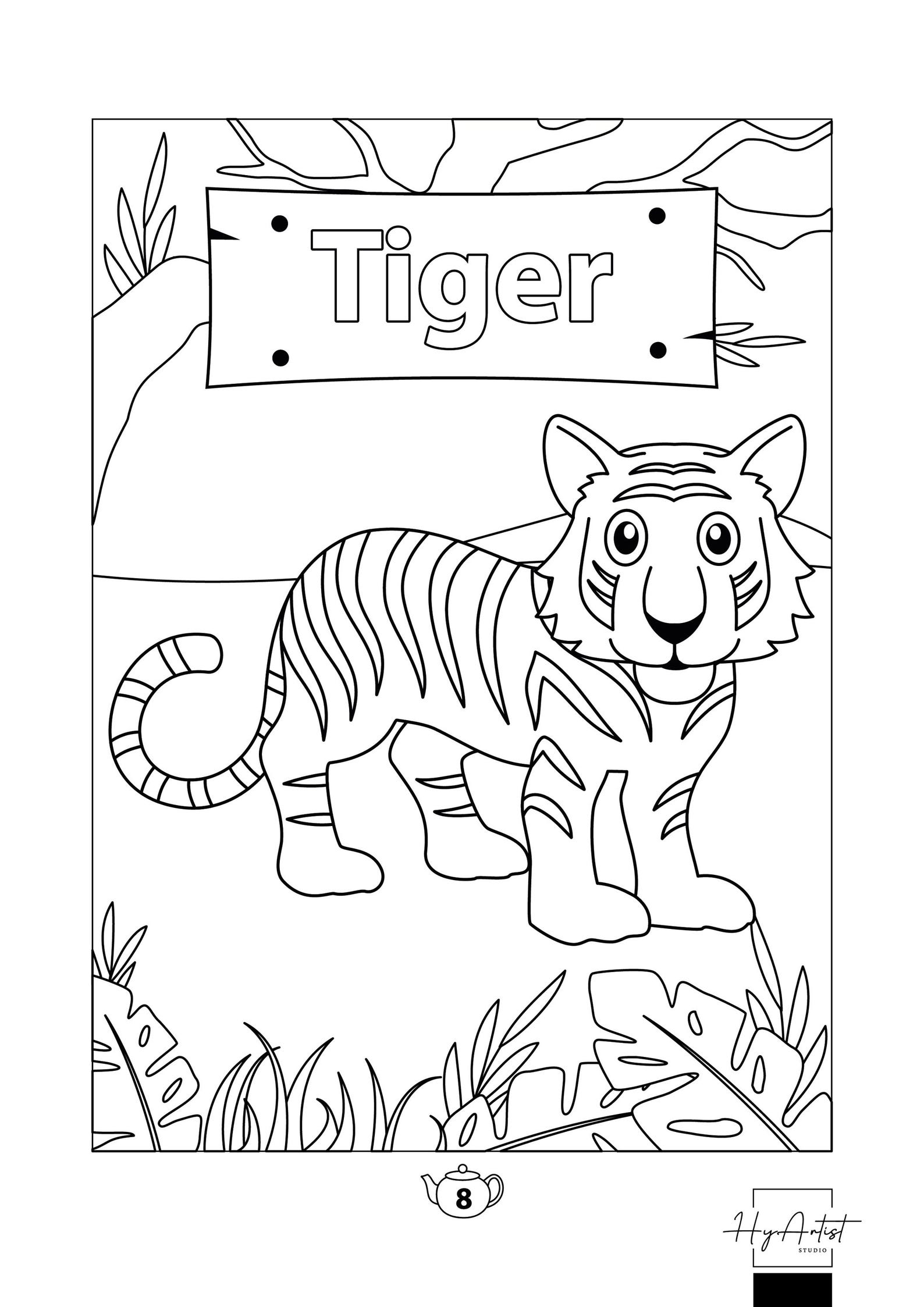 Kids Jungle Coloring Book! - Etsy