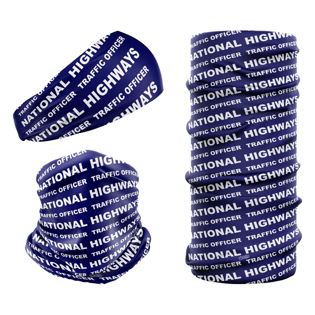 National Highways Officer Navy Blue & White Multifunctional Bandana ...