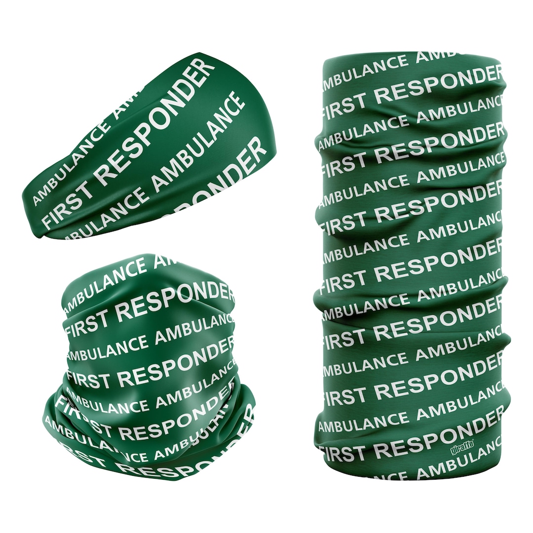 Ambulance First Responder NHS Green & White Multifunctional Bandana ...