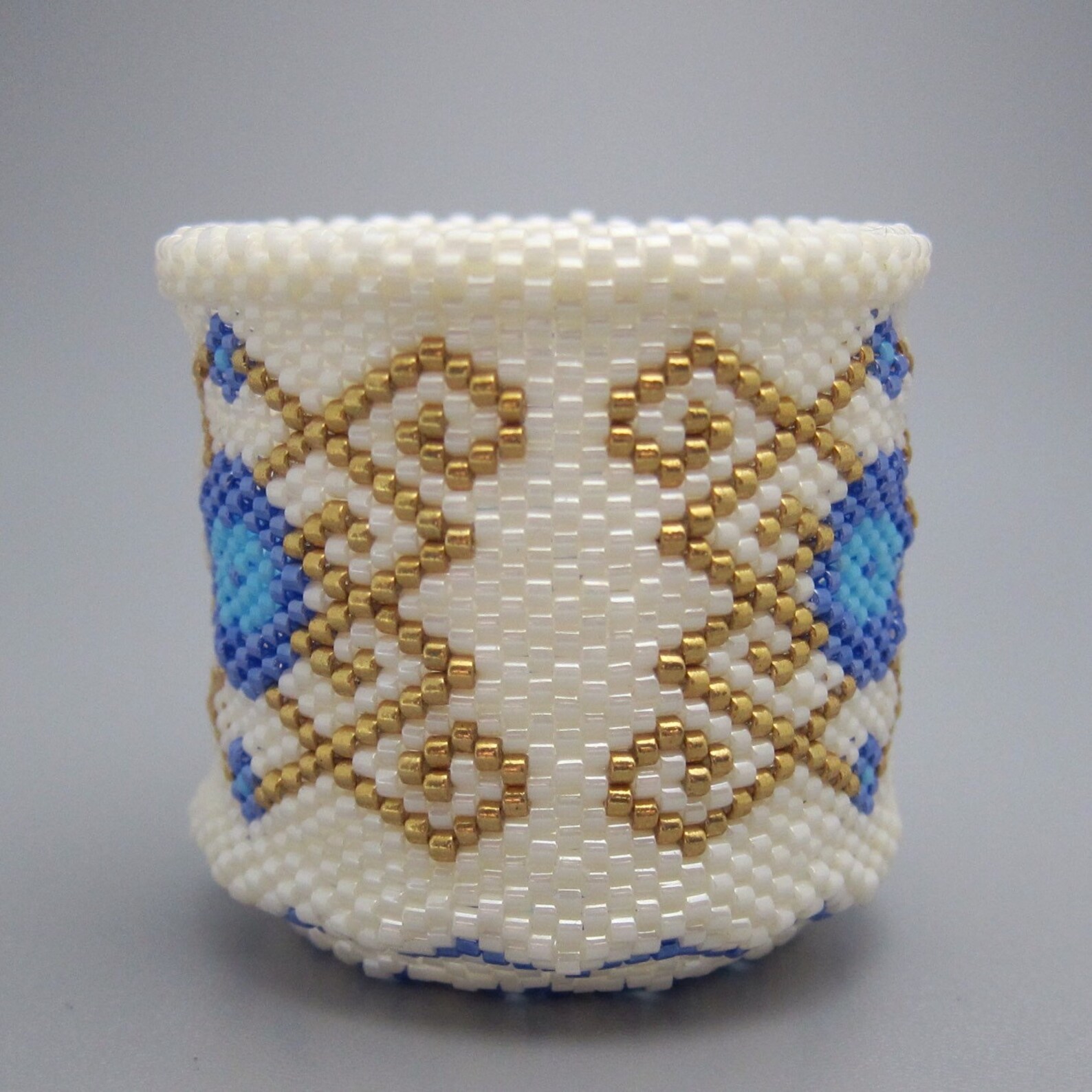 Scroll Pattern - Beaded Basket - Collectible Basket - Bead Art - Seed ...