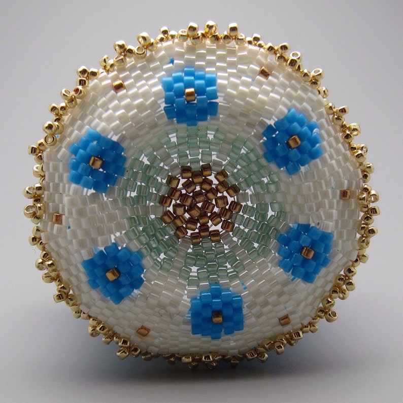 Beaded Basket - Collectible Basket - Bead Art - Seed Bead Art - Art ...