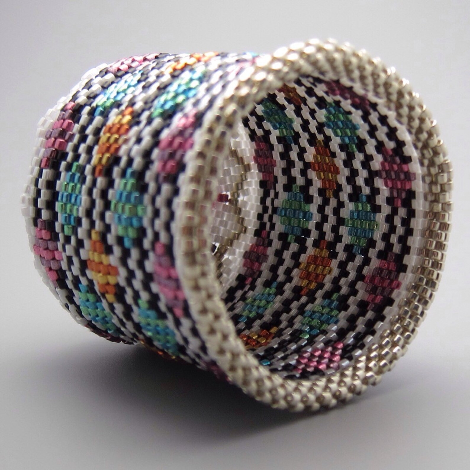 Quilt Pattern Basket - Beaded Basket - Collectible Basket - Bead Art ...