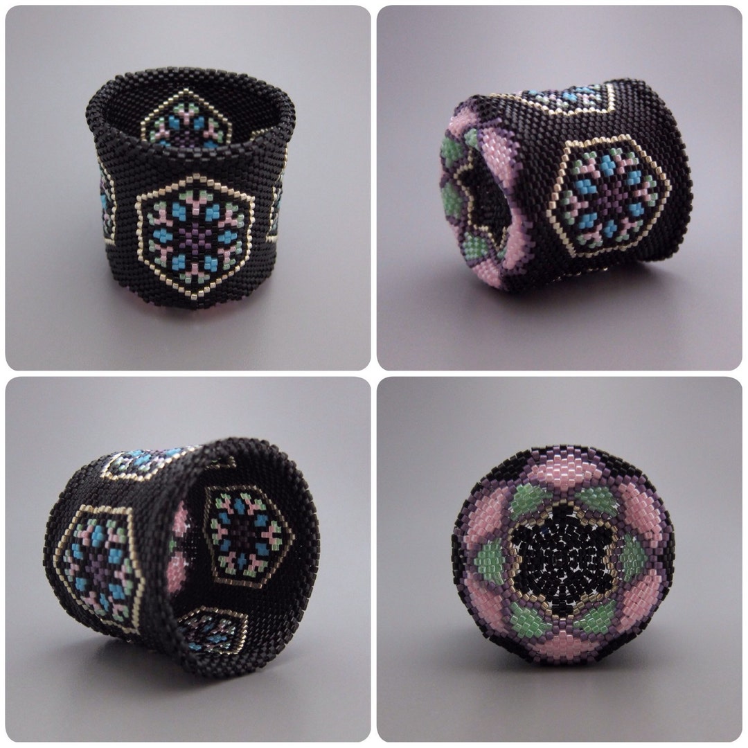 Beaded Basket - Collectible Basket - Bead Art - Purple and Blue Shield ...