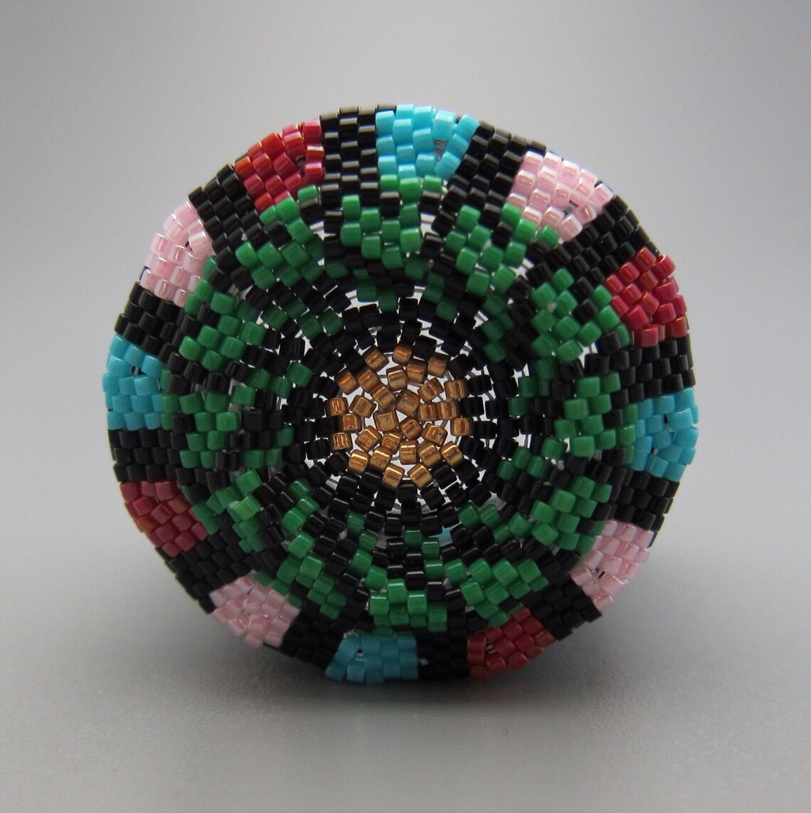 Flower Basket Collectible Basket Bead Art Beaded Basket Seed Bead Art ...