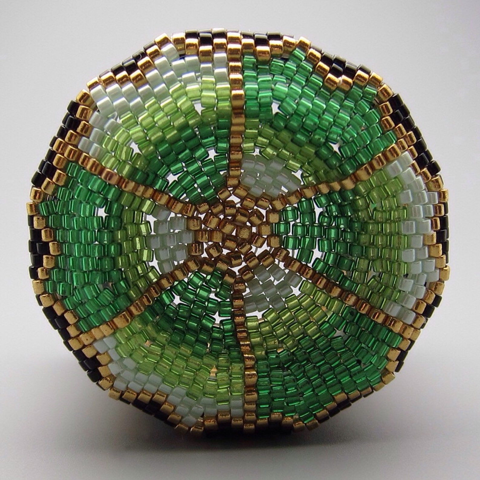 Basket Weave Pattern - Beaded Basket - Collectible Basket - Bead Art ...