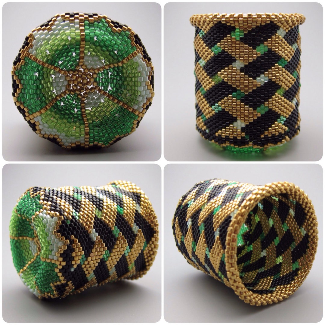 Basket Weave Pattern - Beaded Basket - Collectible Basket - Bead Art ...