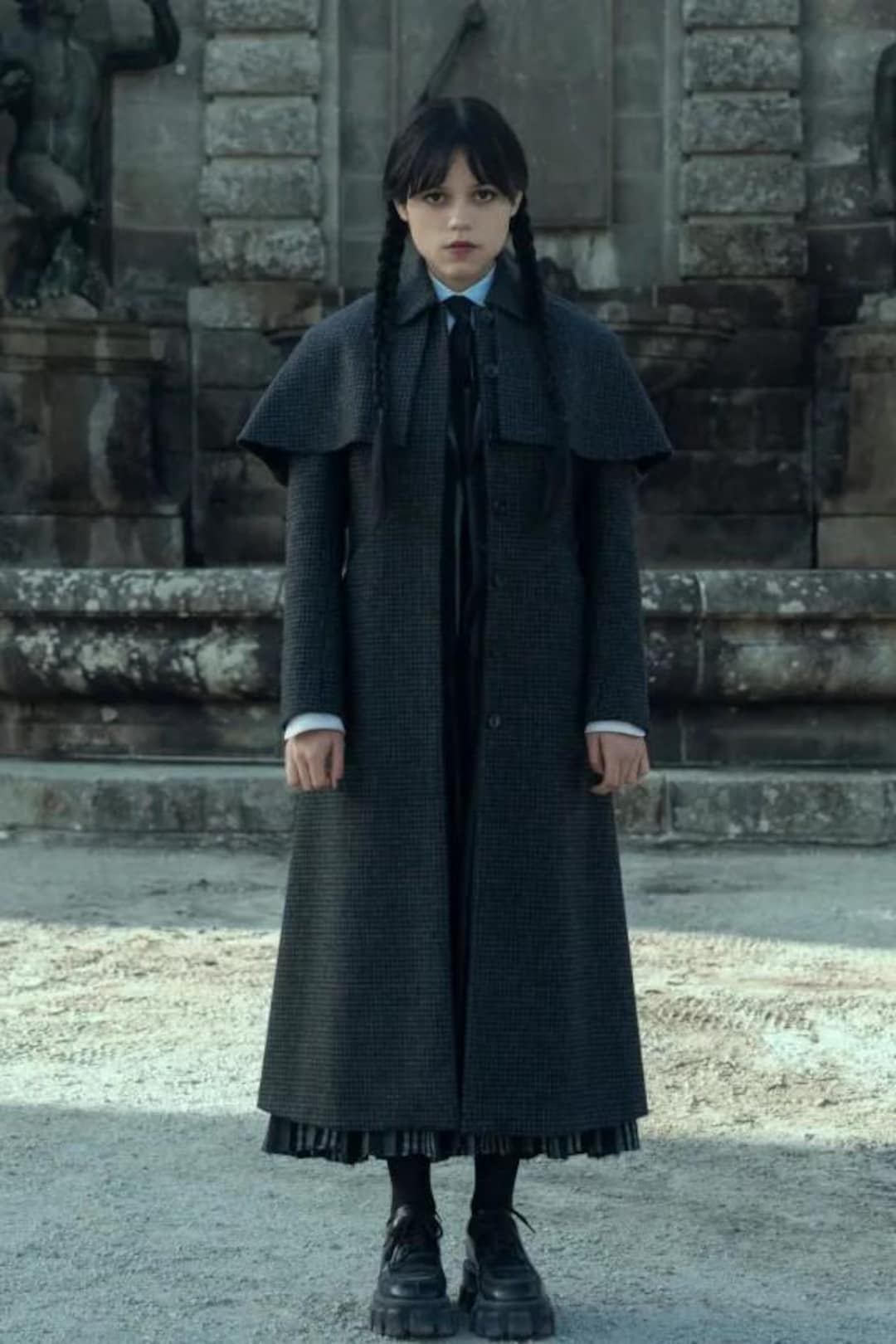 Jenna Ortega Wednesday Season 2 Wednesday Addams Tweed Black Coat - Etsy