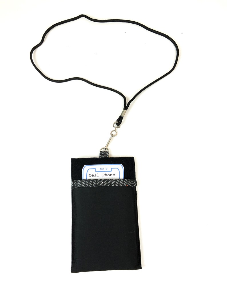 Cell Phone Carrier Lanyard Necklace Padded Fabric Phone Pouch Cell ...