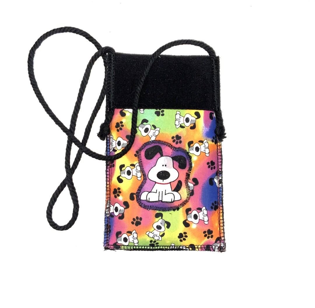 Padded Fabric Cell Phone Necklace Pouch: Hands-free Lanyard Choice of ...