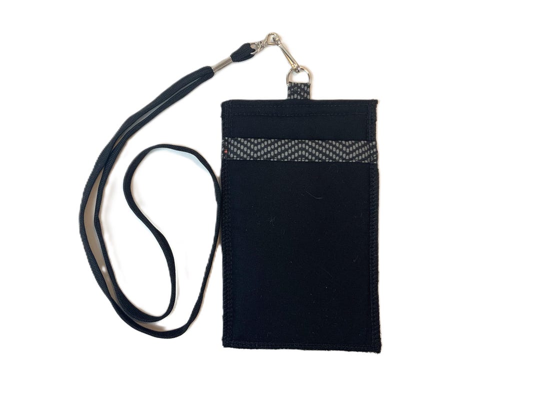 Cell Phone Carrier Lanyard Necklace Padded Fabric Unisex Phone Pouch ...