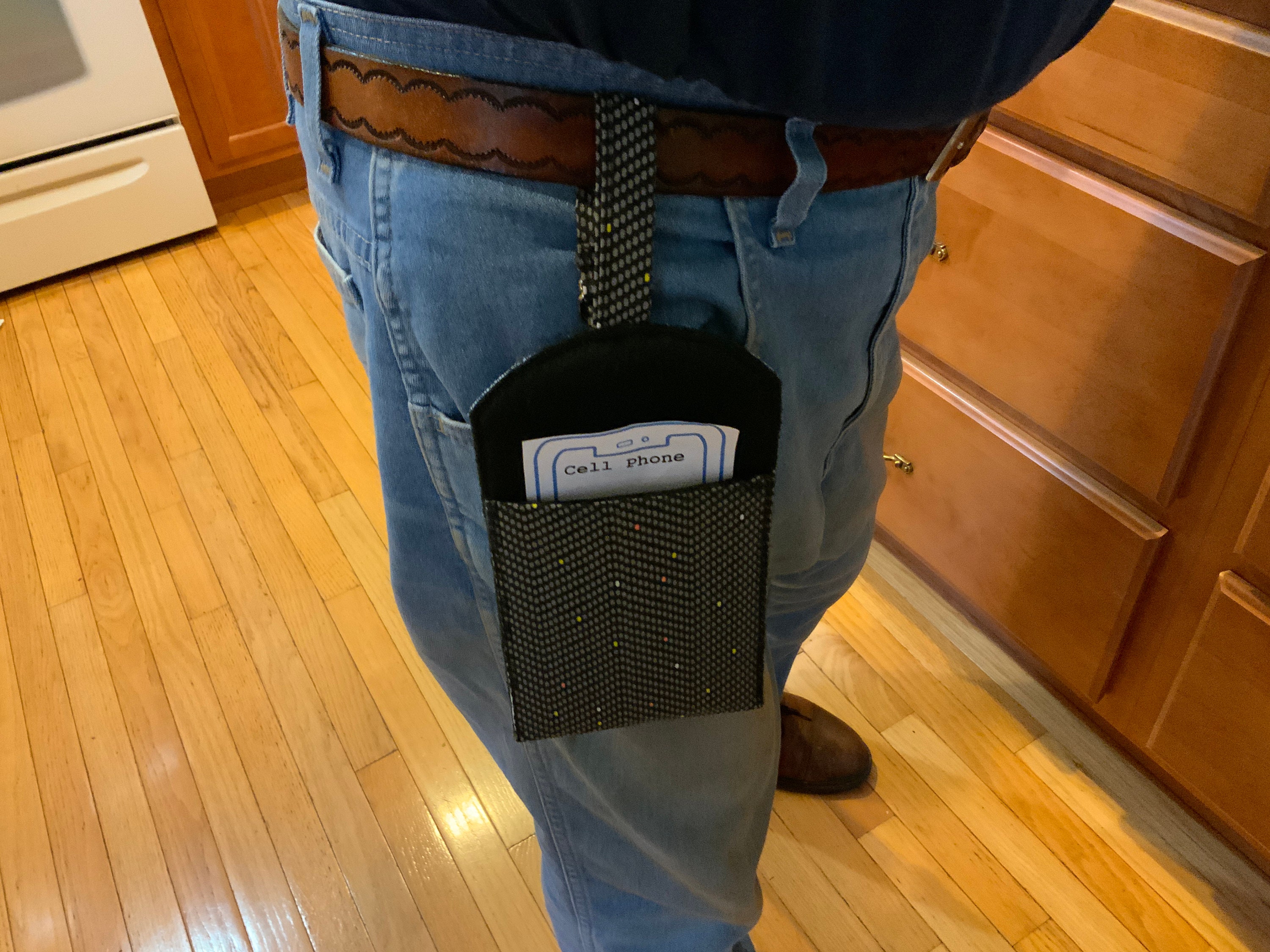 Hanging Cell Holder: Padded With Attachable Strap Charcoal or Light ...